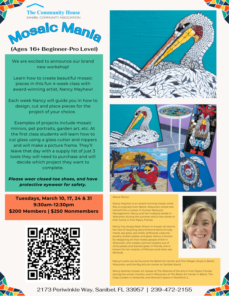 Mosaic Mania - Sanibel Community Association – The Community House