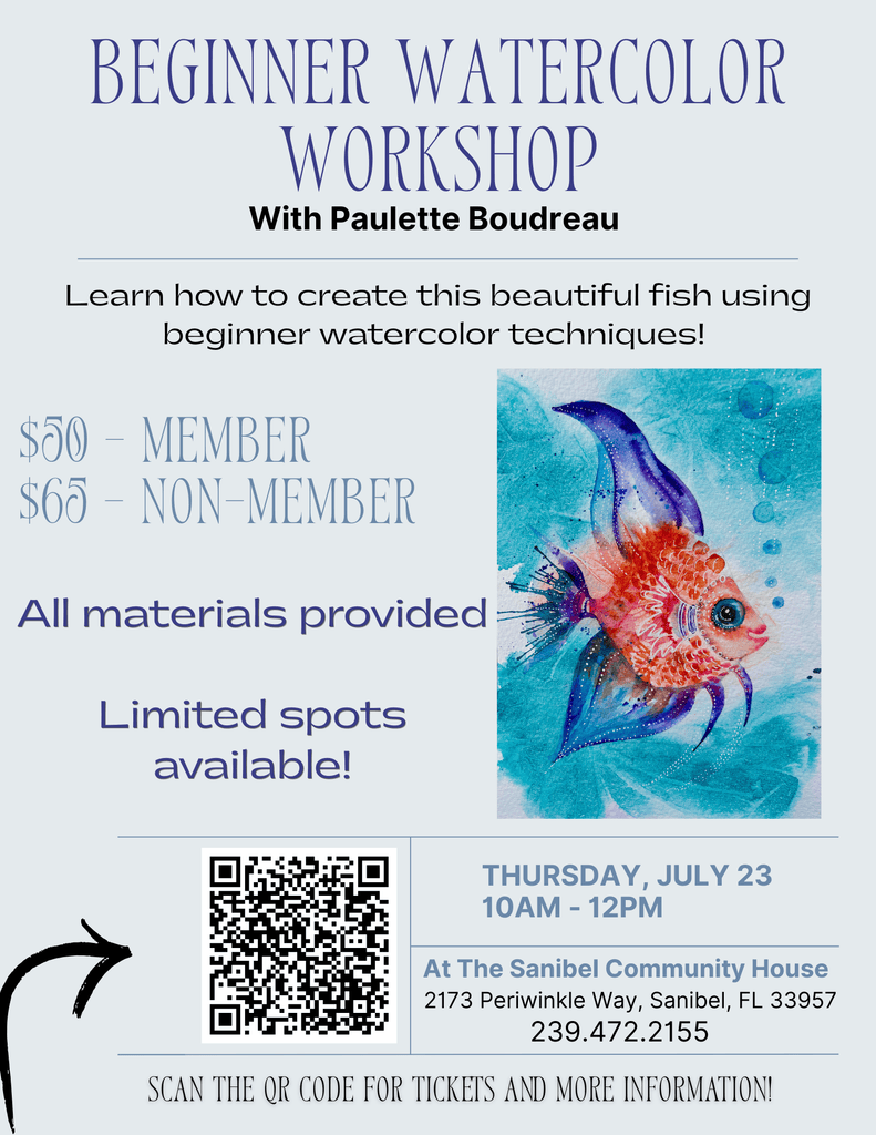 Beginner Watercolor Class - Sanibel Community Association – The ...