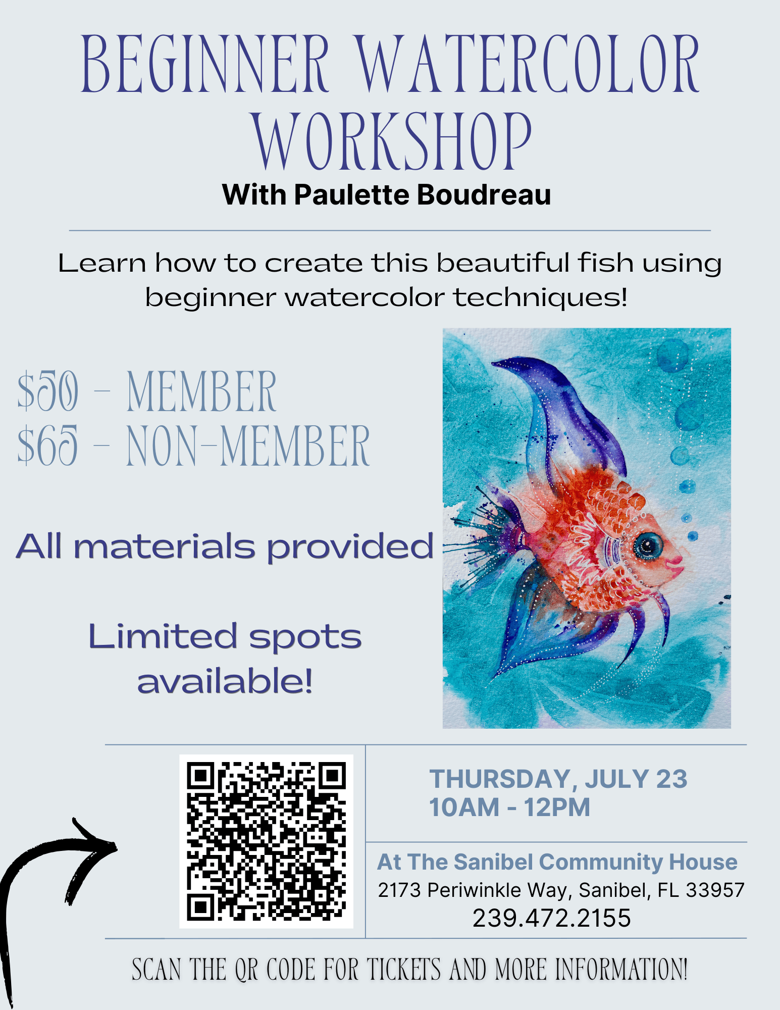 Beginner Watercolor Class - Sanibel Community Association – The ...